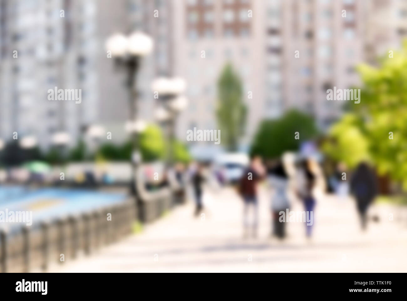 People walking on the street, unfocused Stock Photo - Alamy