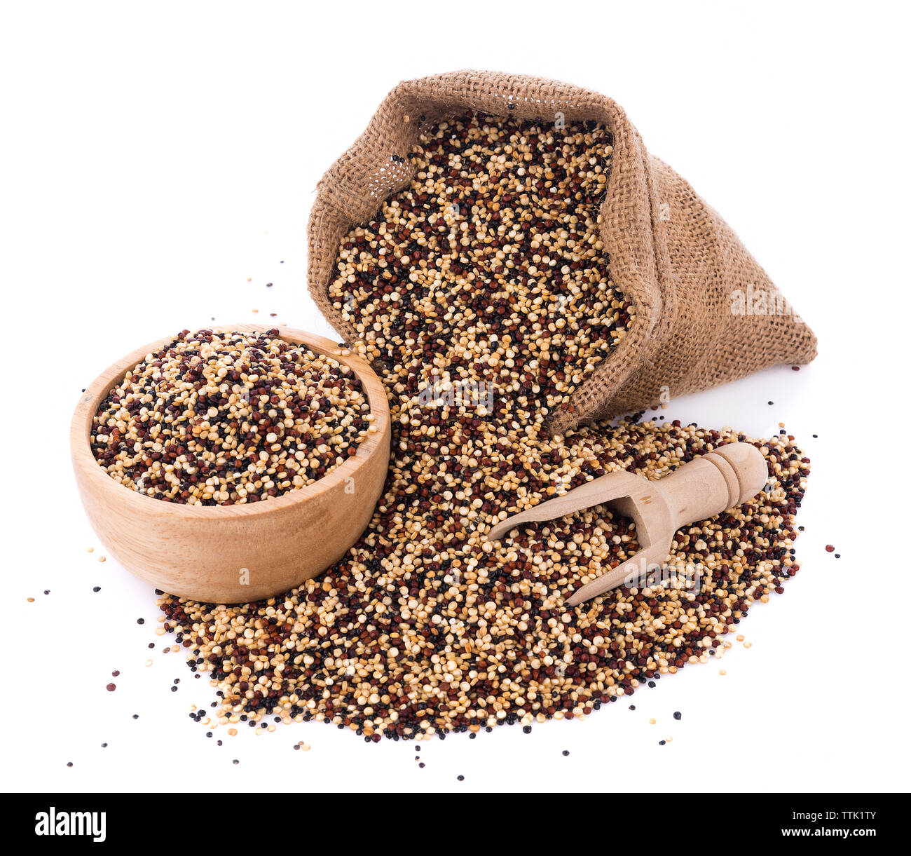 Real quinoa seeds isolated on white background Stock Photo - Alamy