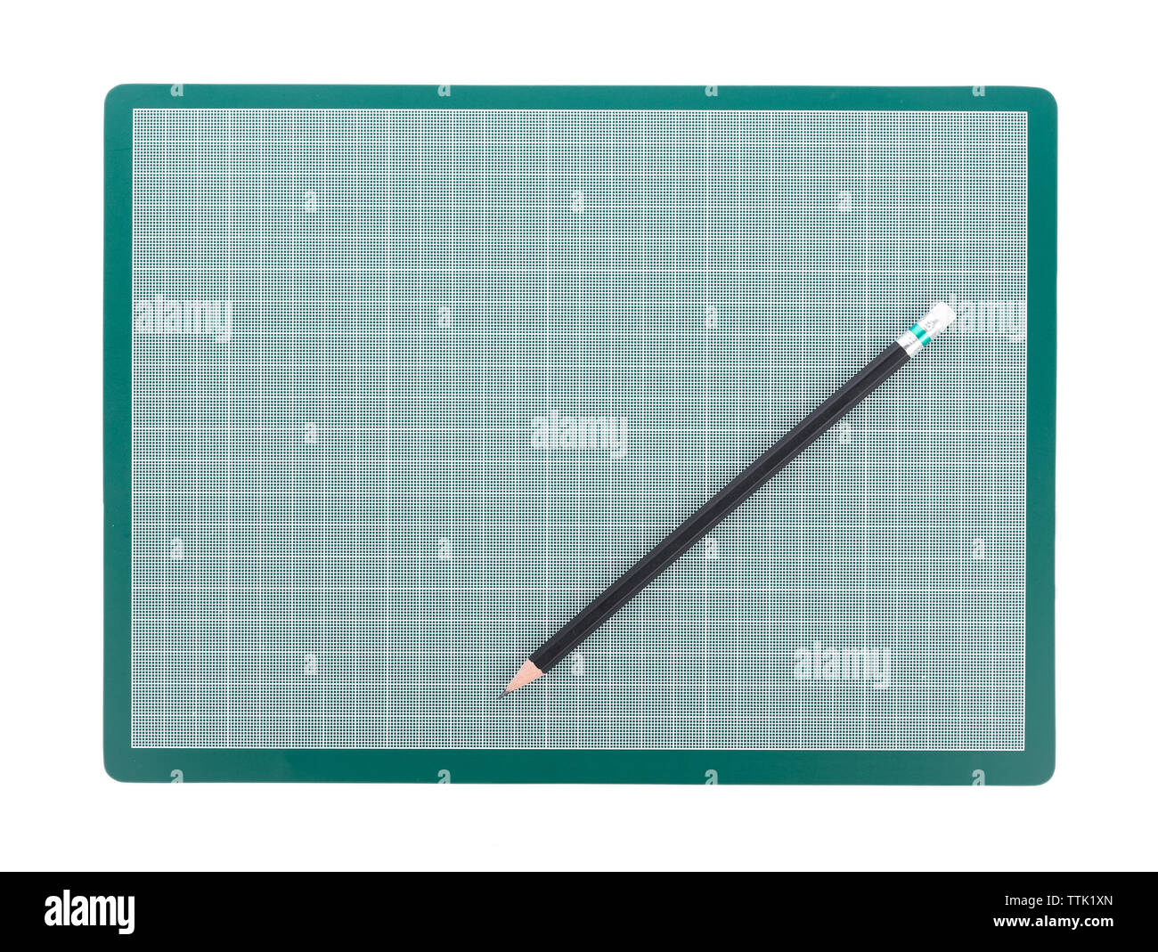 Green Cutting mat isolated on white background Stock Photo - Alamy