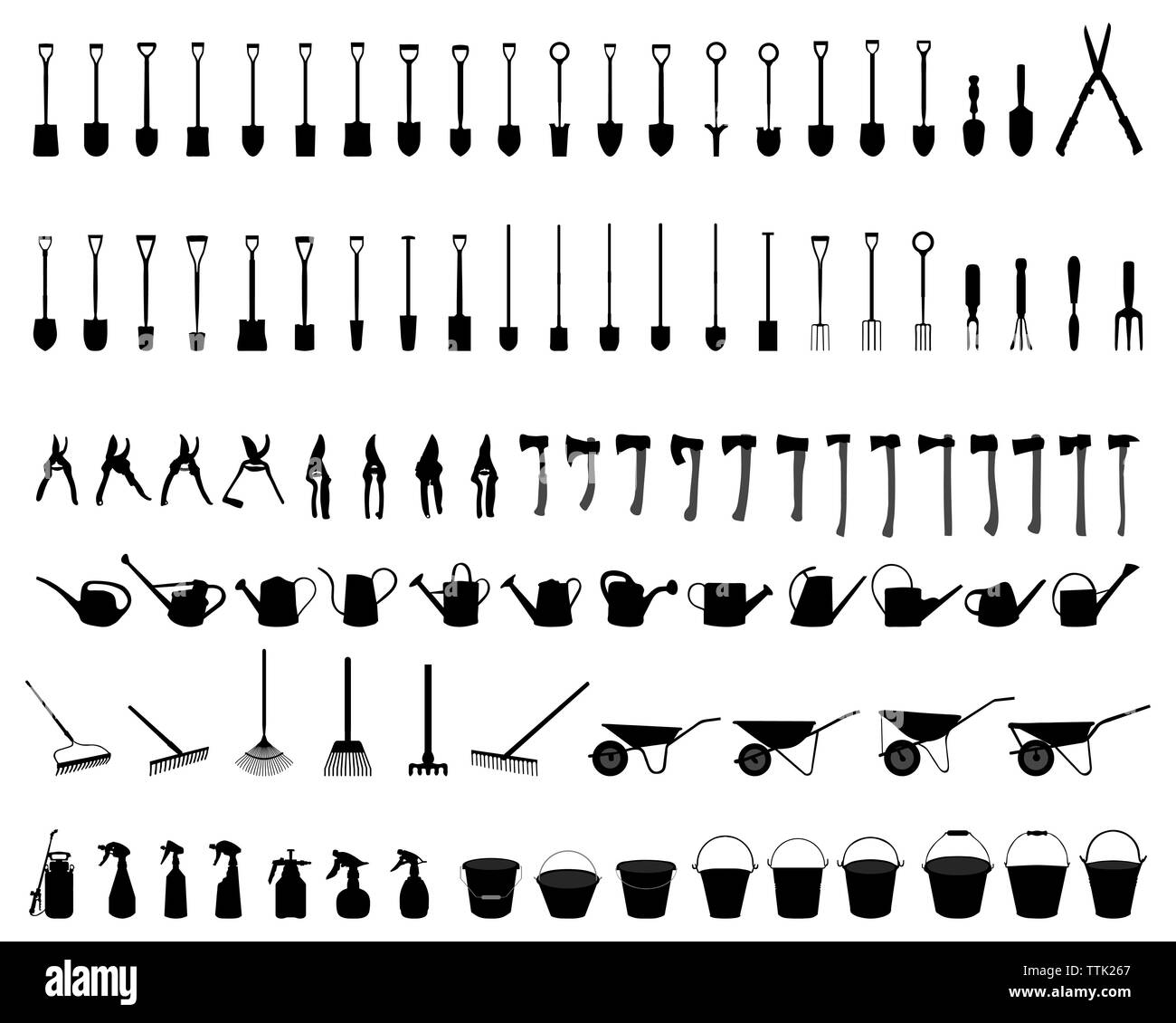 Garden rake on white Black and White Stock Photos & Images - Alamy