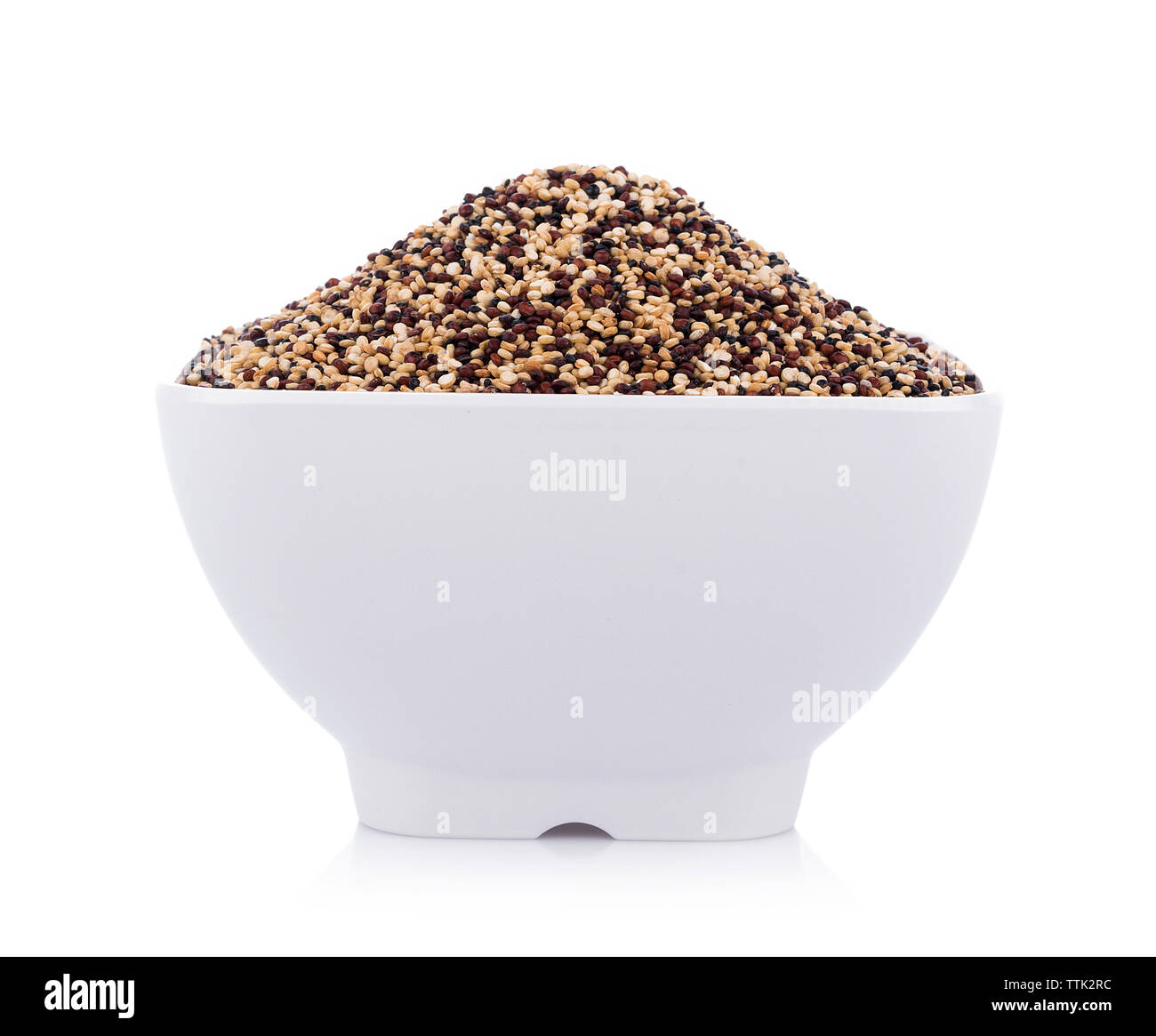 Real quinoa seeds isolated on white background Stock Photo - Alamy