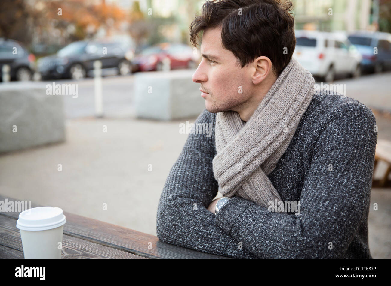 Old man coffee cafe hi-res stock photography and images - Alamy