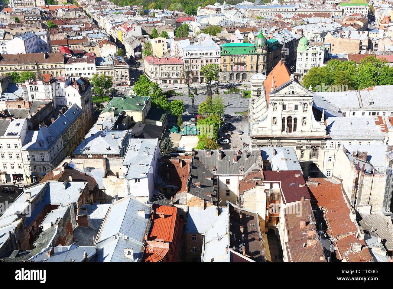 Urban landscape of Lviv Stock Photo - Alamy