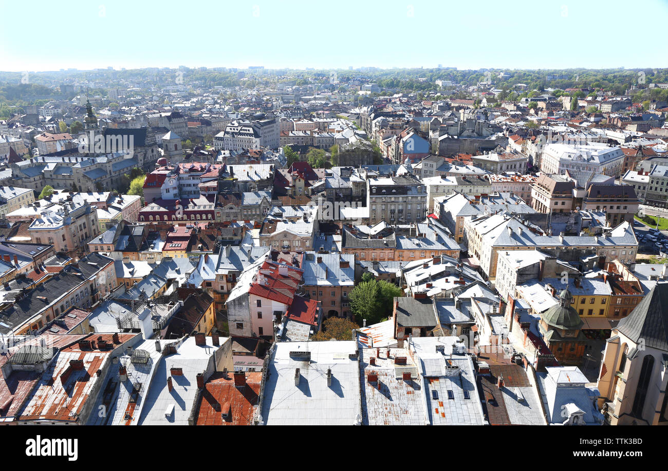 Urban landscape of Lviv Stock Photo - Alamy