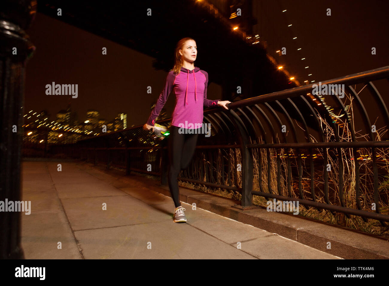Girl Running Away At Night