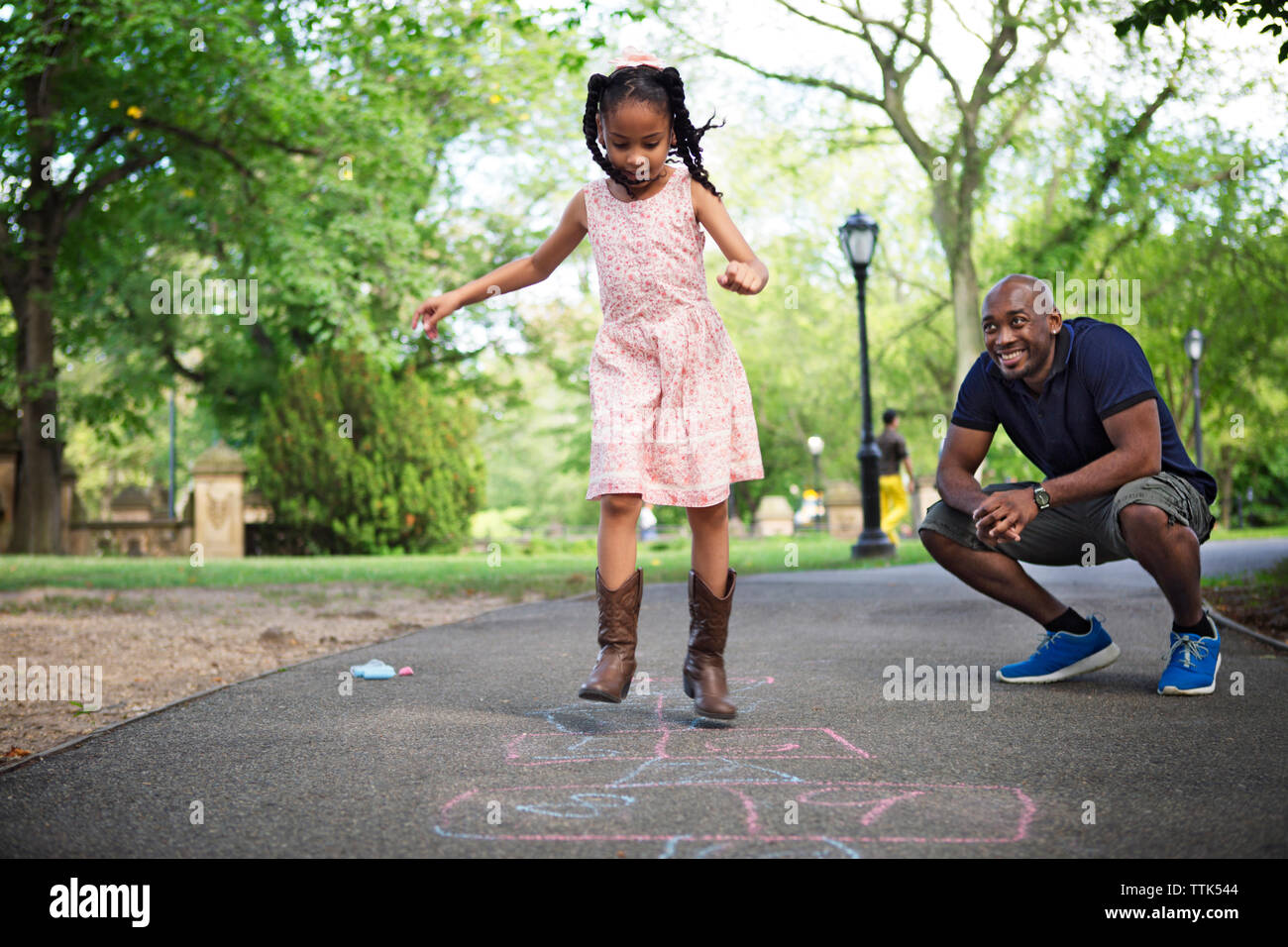 Children Playing Hopscotch