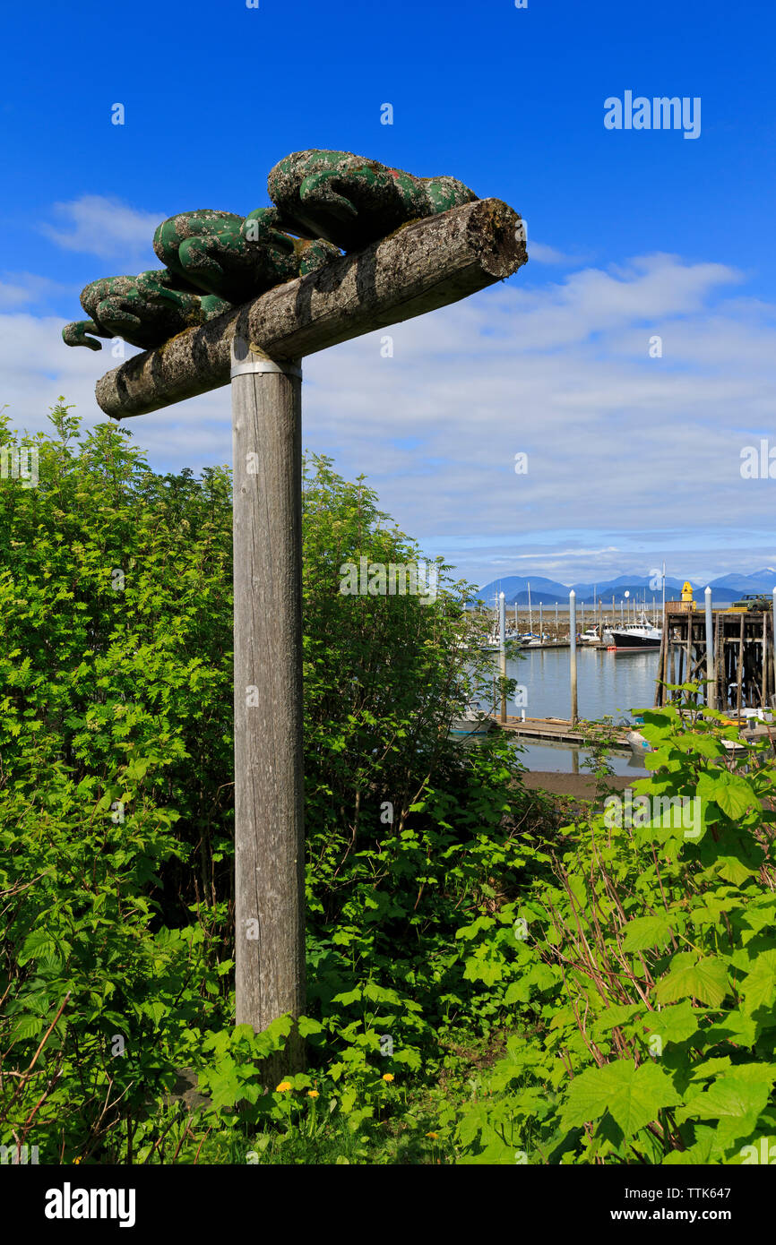 Totem Pole, Chief Shakes Island, Wrangel, Alaska, USA Stock Photo - Alamy
