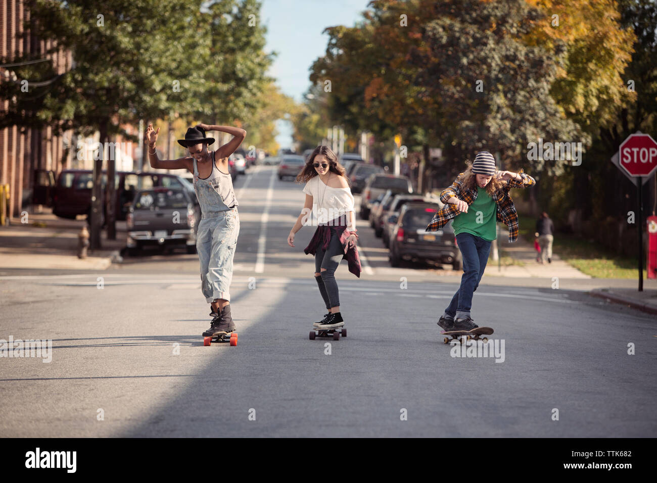 Skateboarding down street hi-res stock photography and images - Alamy