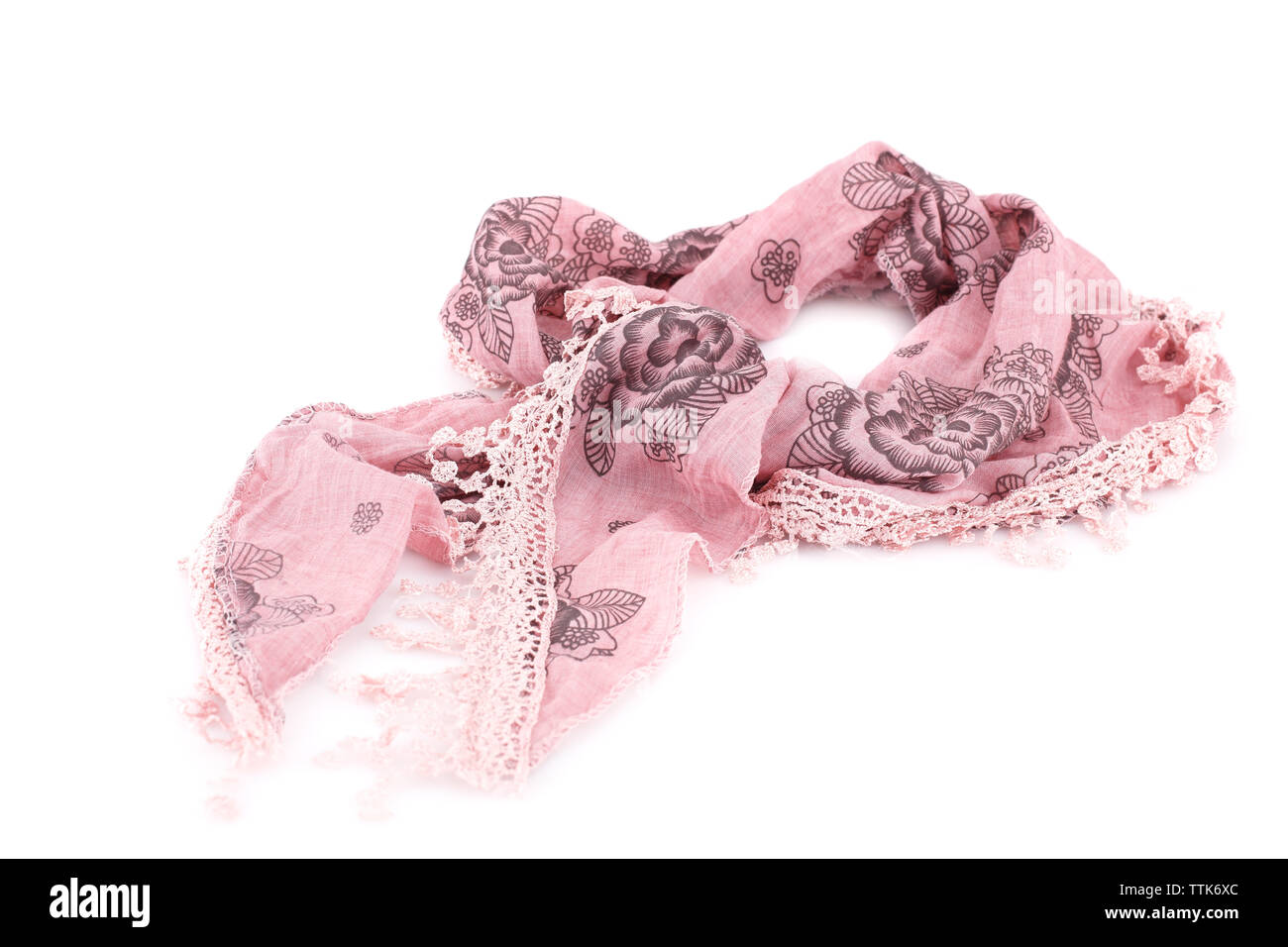 Colorful scarf isolated on white background Stock Photo - Alamy