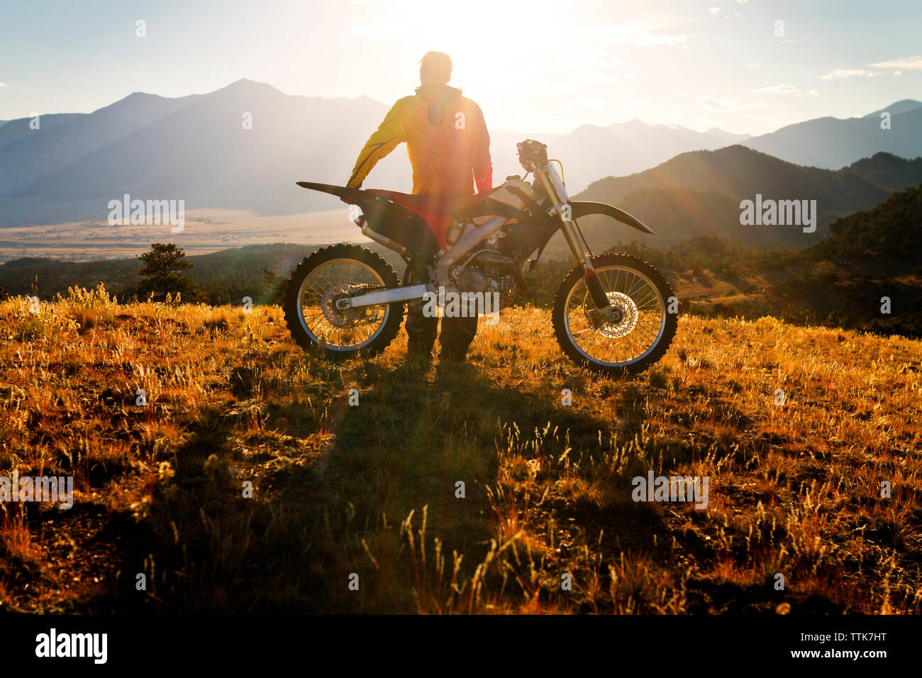 Biker male rear view hi-res stock photography and images - Alamy