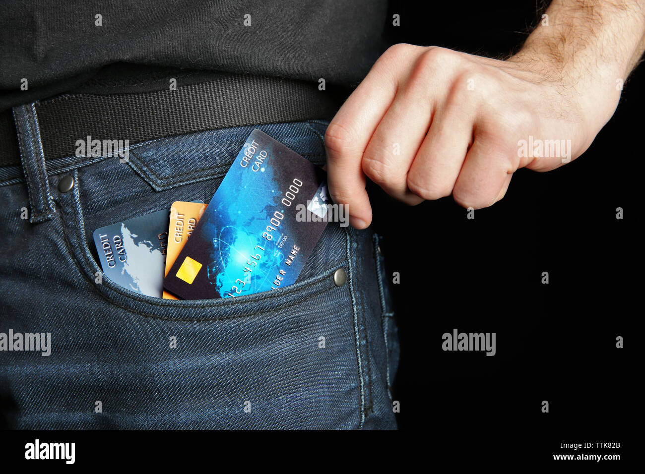 Hand putting plastic card hi-res stock photography and images - Alamy