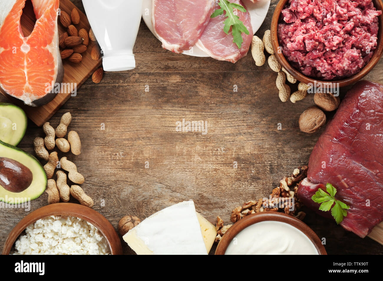Fish meat dairy nuts hi-res stock photography and images - Alamy