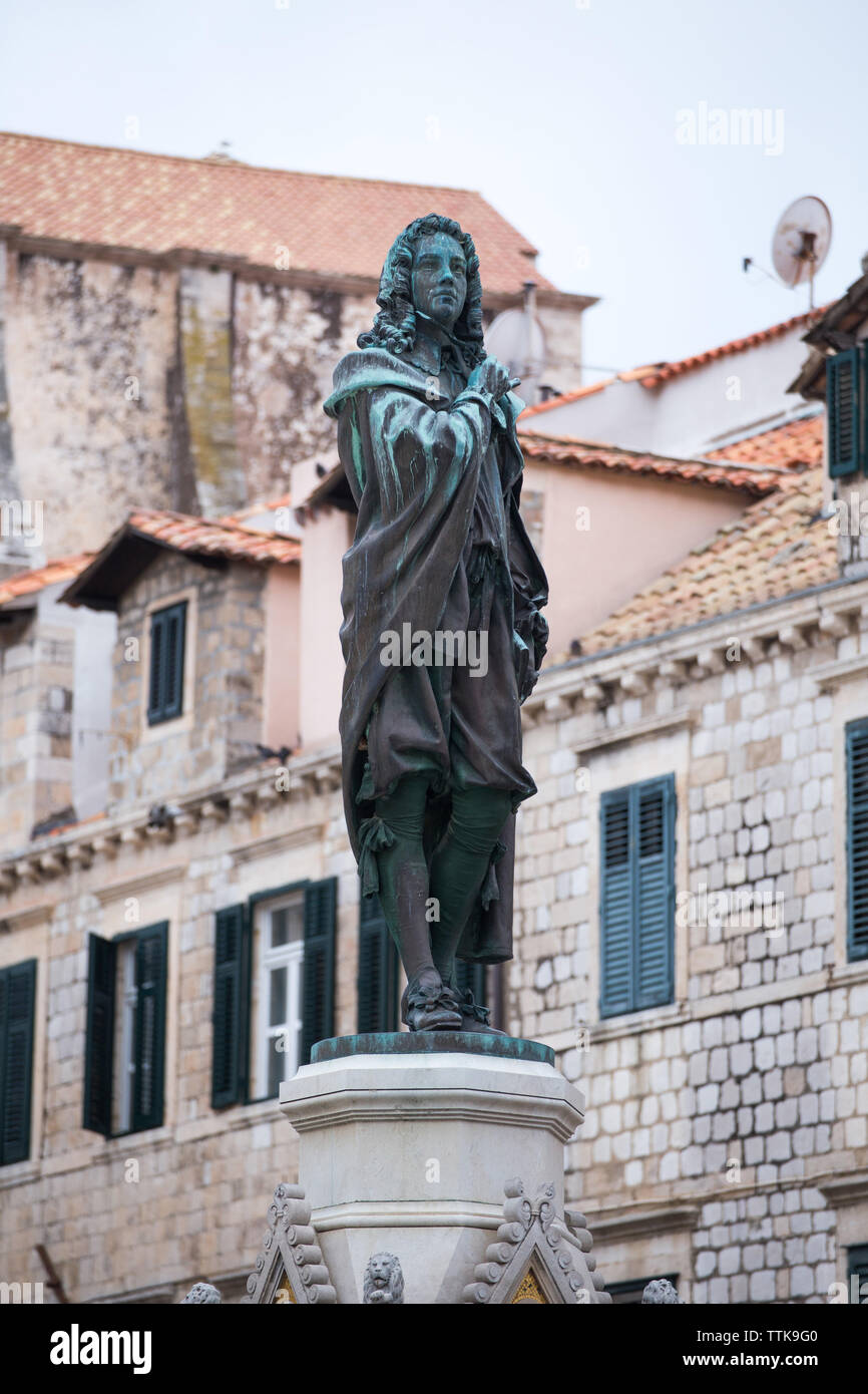 04 May 2019, Dubrovnik, Croatia. Old city architecture, Ivan Gundulic ...