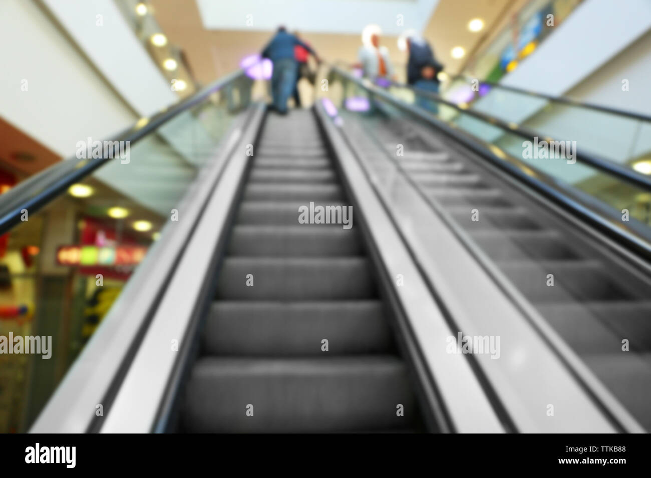 Modern escalator in the shopping mall Stock Photo - Alamy