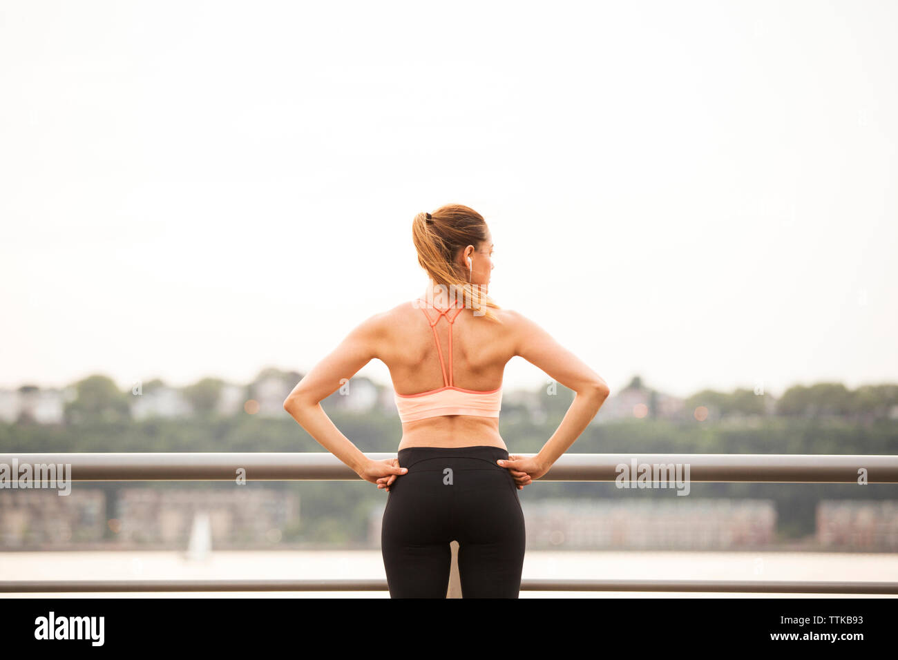 One woman rear hands hip hi-res stock photography and images - Alamy