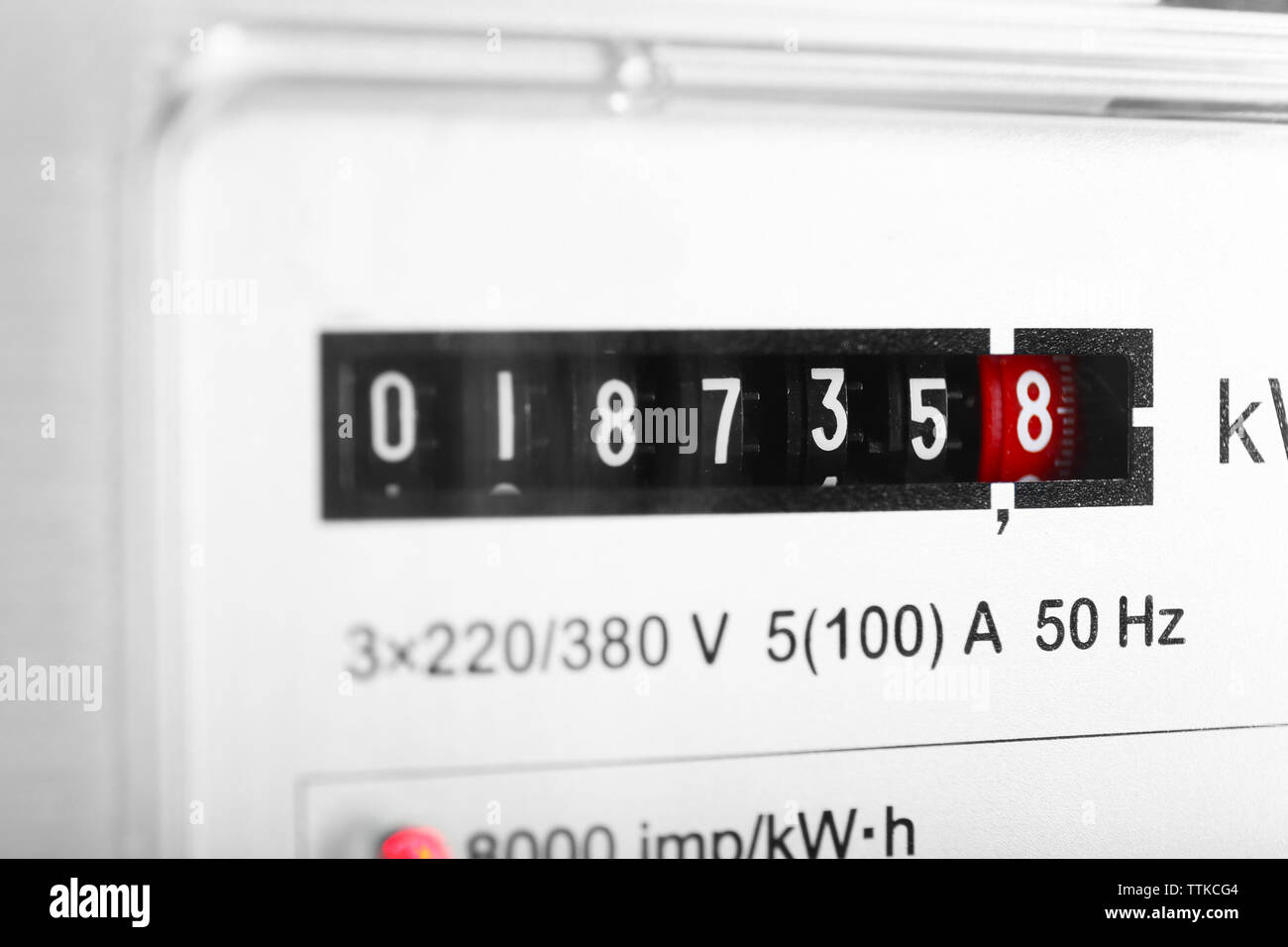Electric counter, close up Stock Photo - Alamy