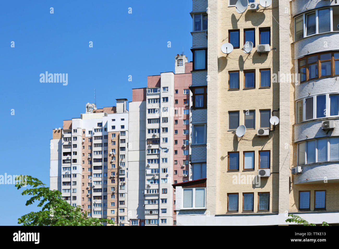 Modern buildings on sky background Stock Photo - Alamy