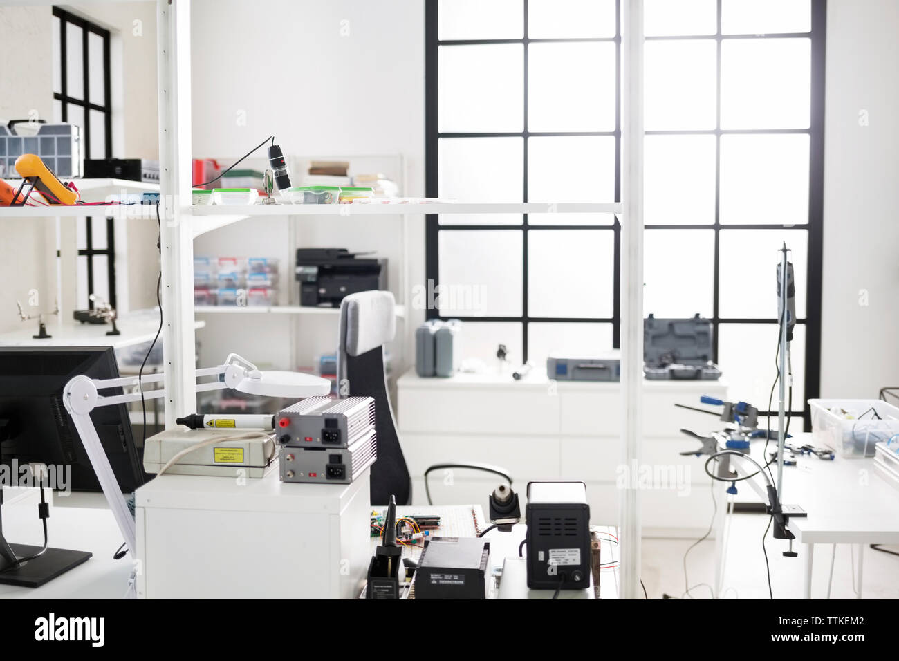 Interior of electronic laboratory Stock Photo - Alamy
