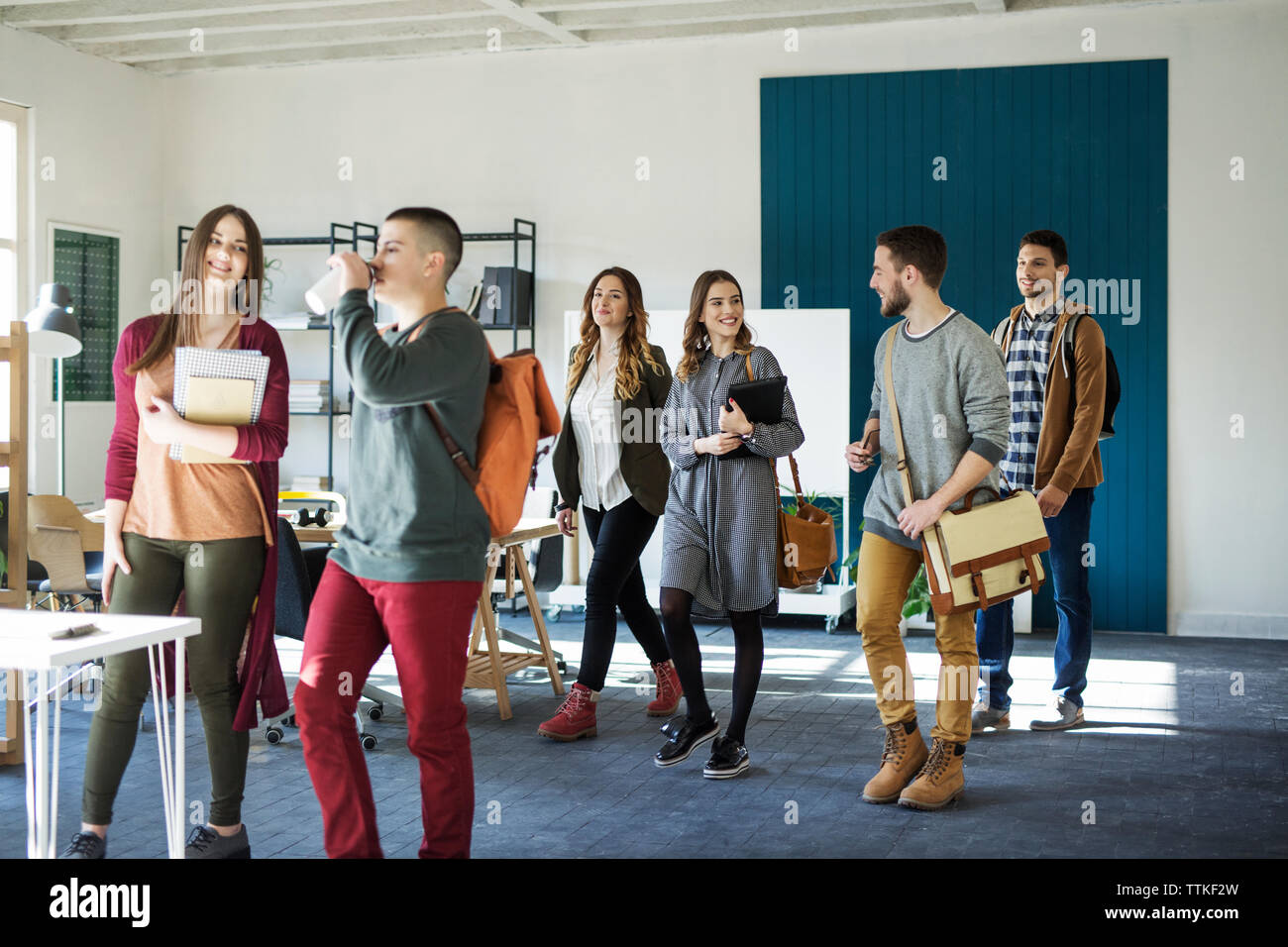 Walking into classroom hi-res stock photography and images - Alamy