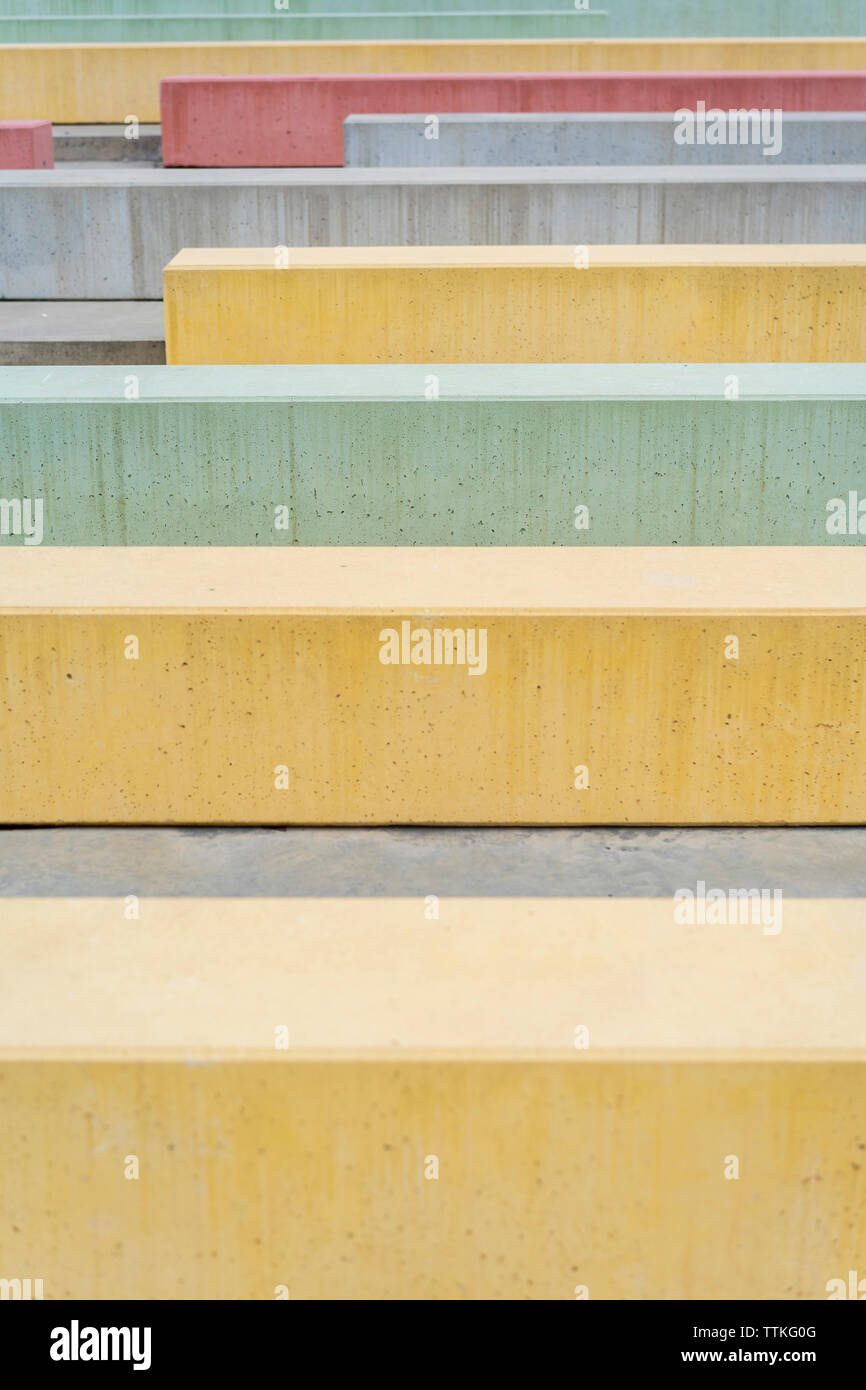 Colorful concret urban archictecture structures on city during daylight ...
