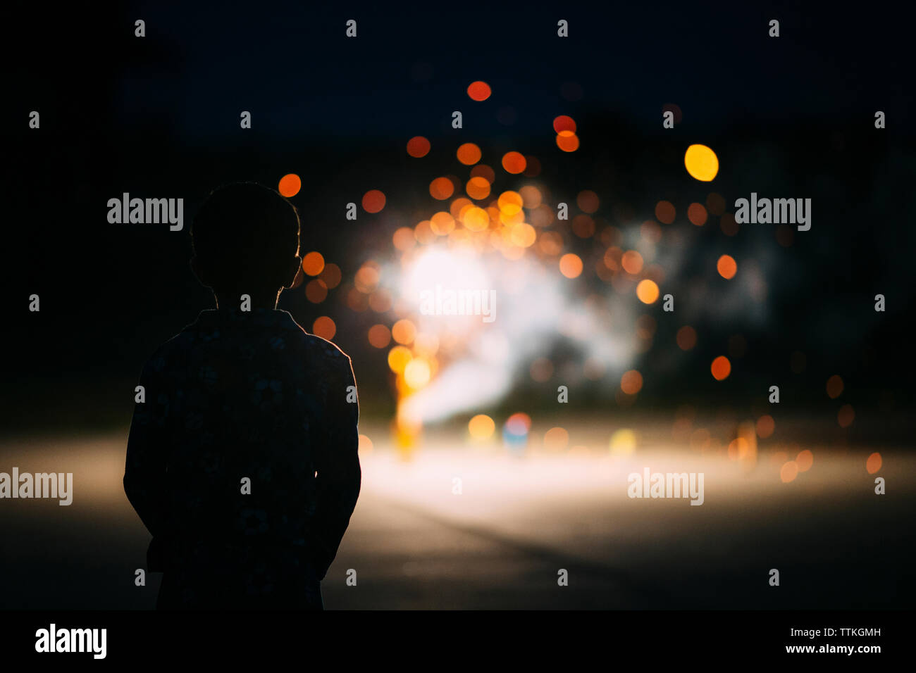 Boy fireworks hi-res stock photography and images - Alamy