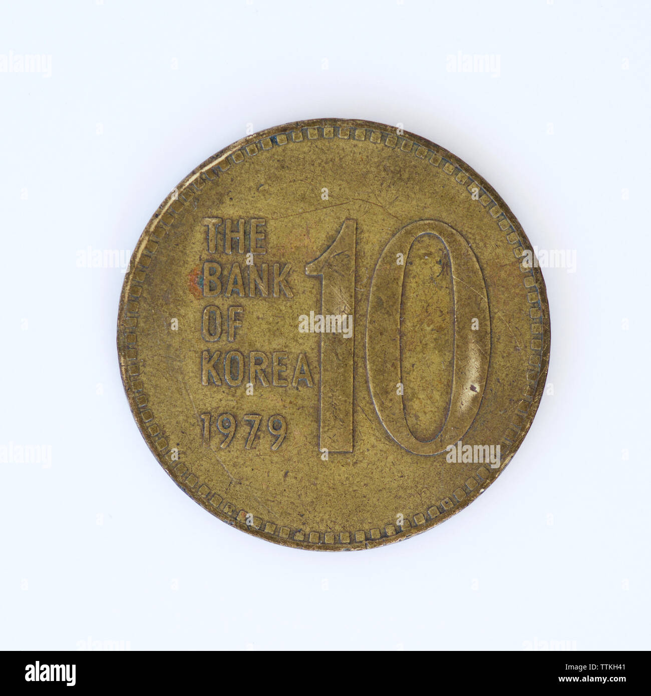 South Korea 10 Won Coin - 1979 Stock Photo - Alamy