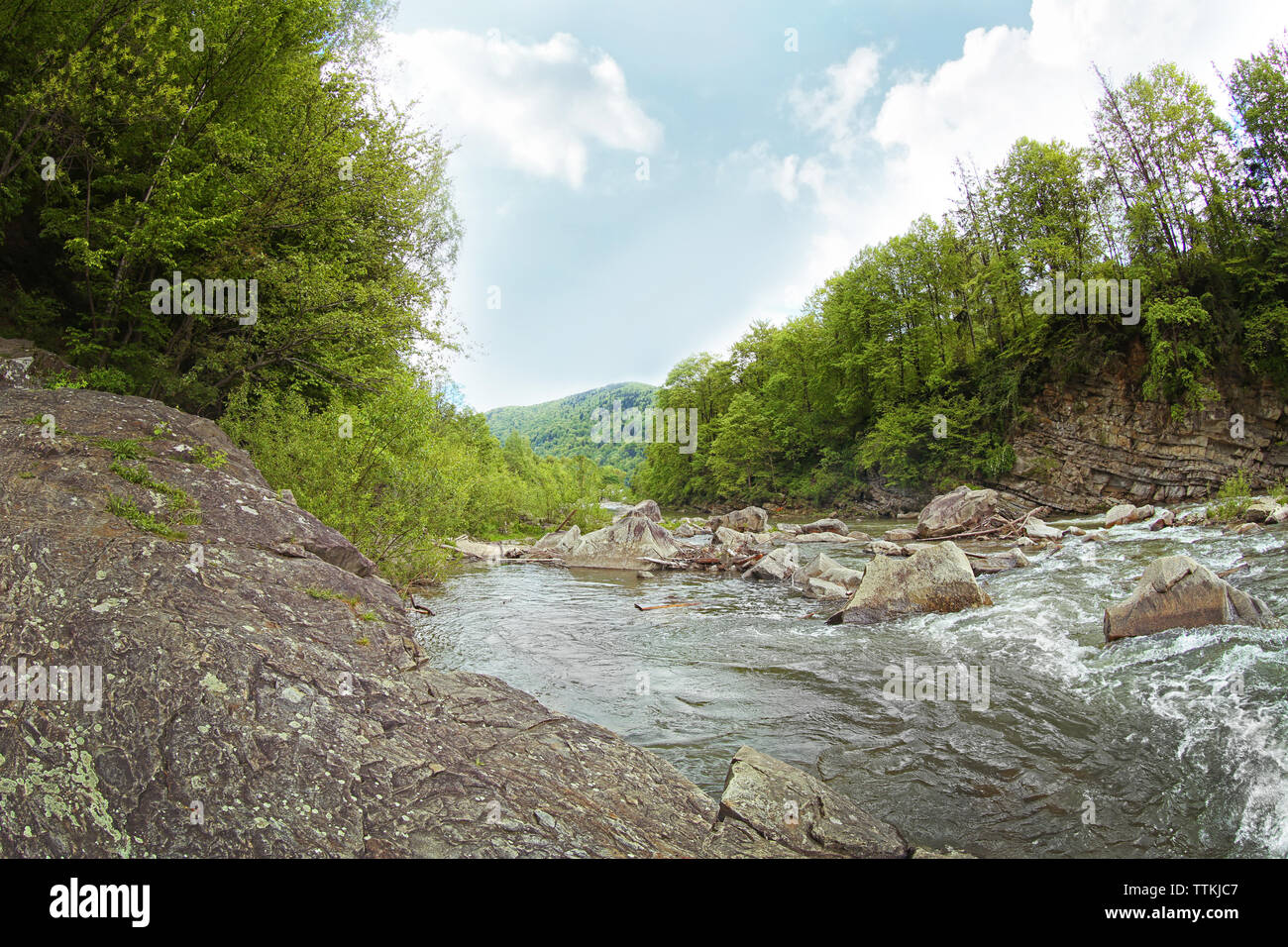 Magnificent mountain river, close up Stock Photo - Alamy
