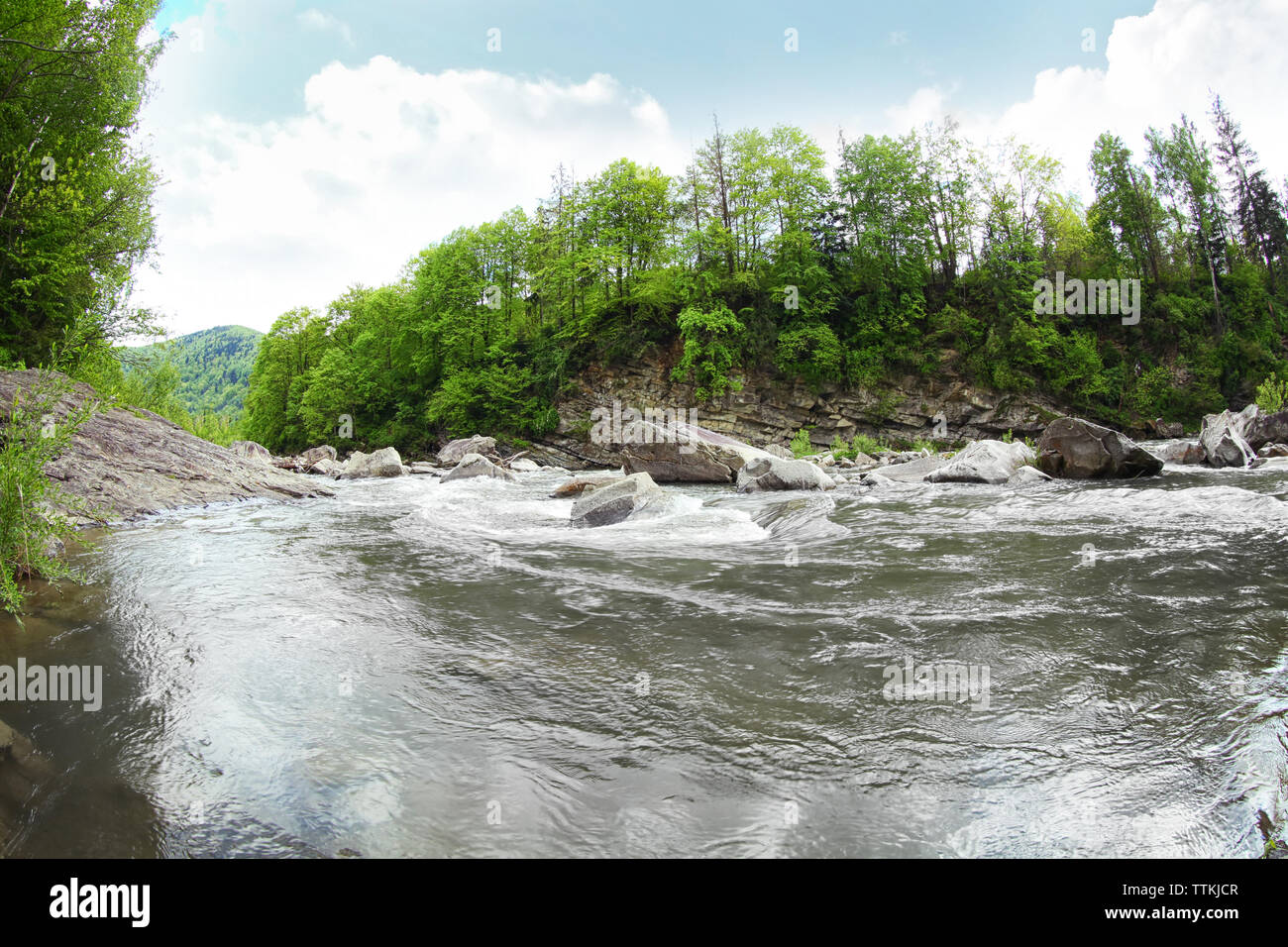 Magnificent mountain river, close up Stock Photo - Alamy