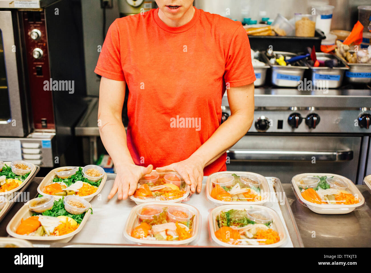 Female restaurant tray hi-res stock photography and images - Alamy