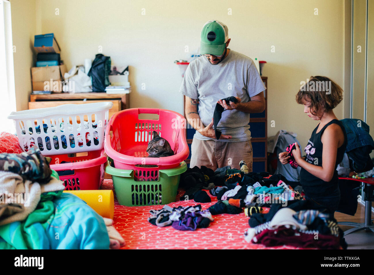 Laundry day at home hi-res stock photography and images - Alamy