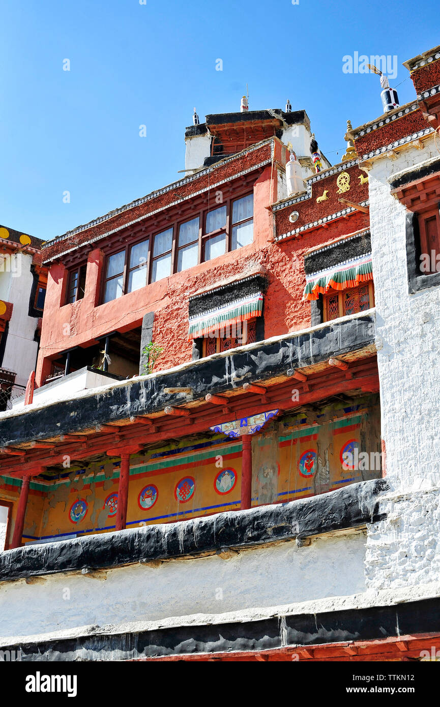Architectural detail, Diskit Gompa, Nubra Valley - Ladakh, Jammu and ...