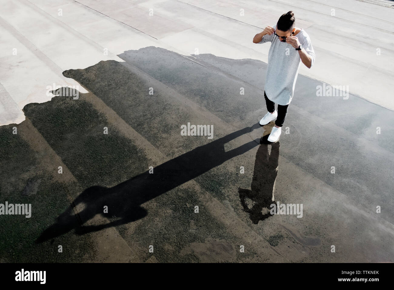 Man high angle fashion hi-res stock photography and images - Alamy