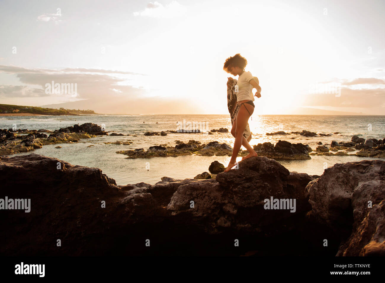 Girl Walking Over Rocks High Resolution Stock Photography and Images ...