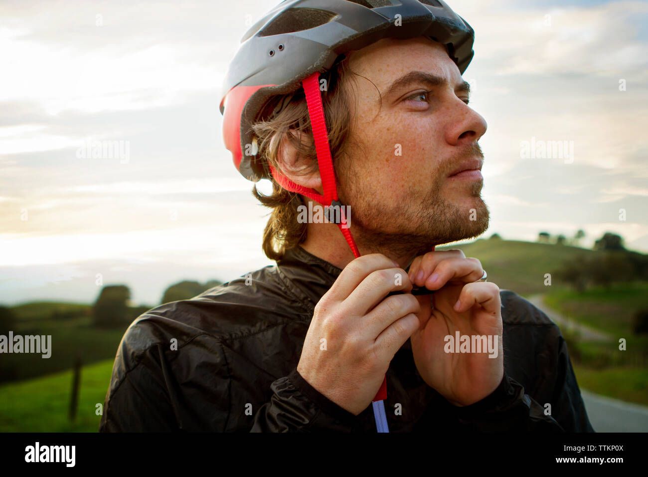 Man wearing safety helmet hi-res stock photography and images - Alamy