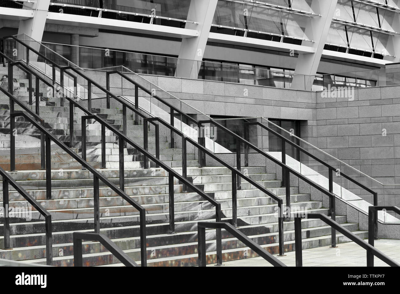 Modern staircases on street Stock Photo - Alamy