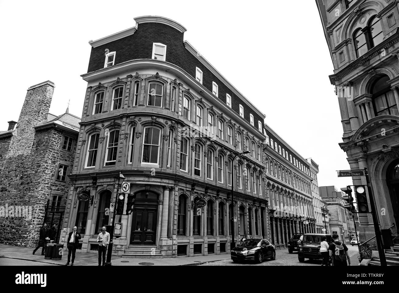 French architecture structures buildings design Black and White Stock ...