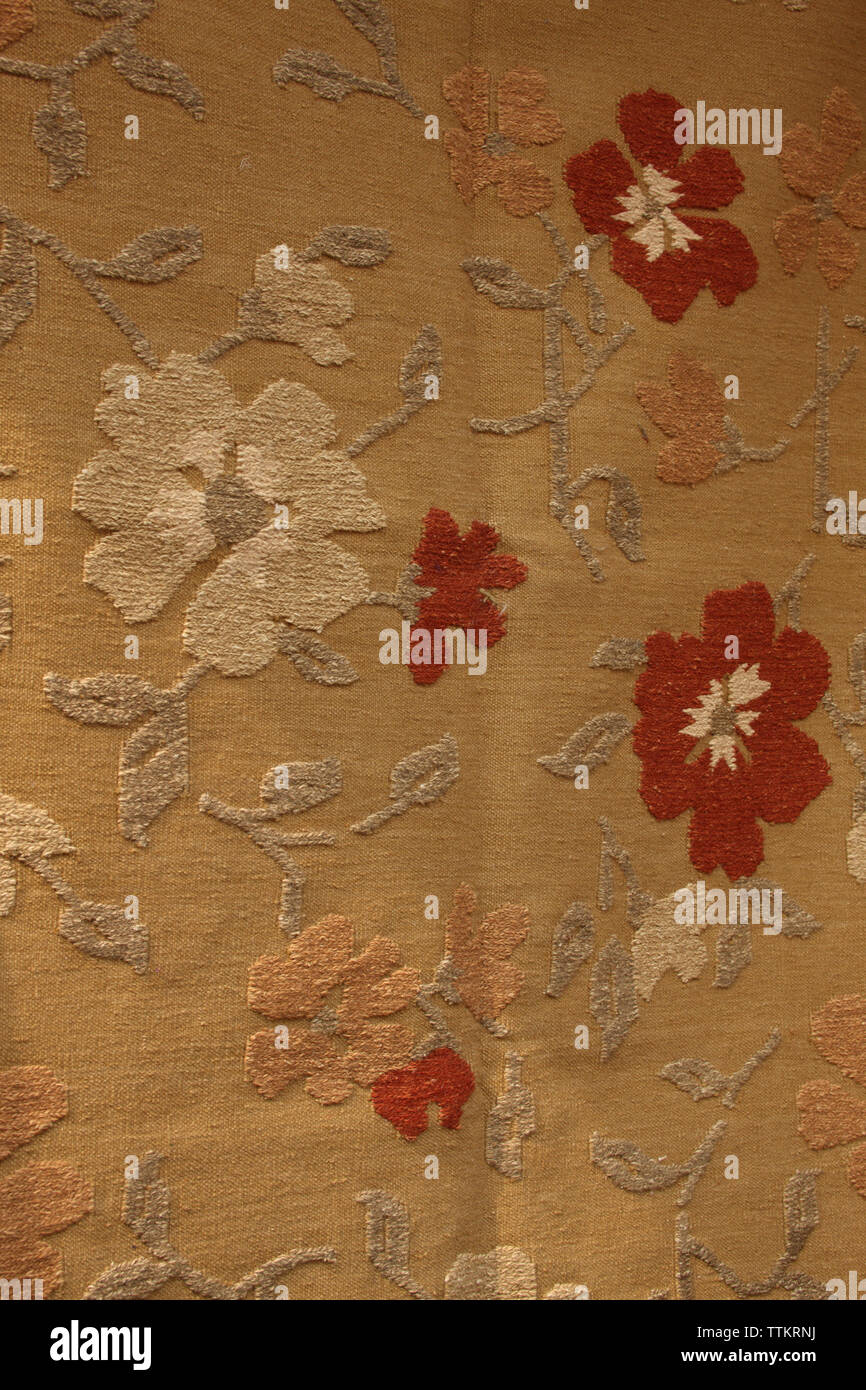 Floral pattern on a rug Stock Photo - Alamy