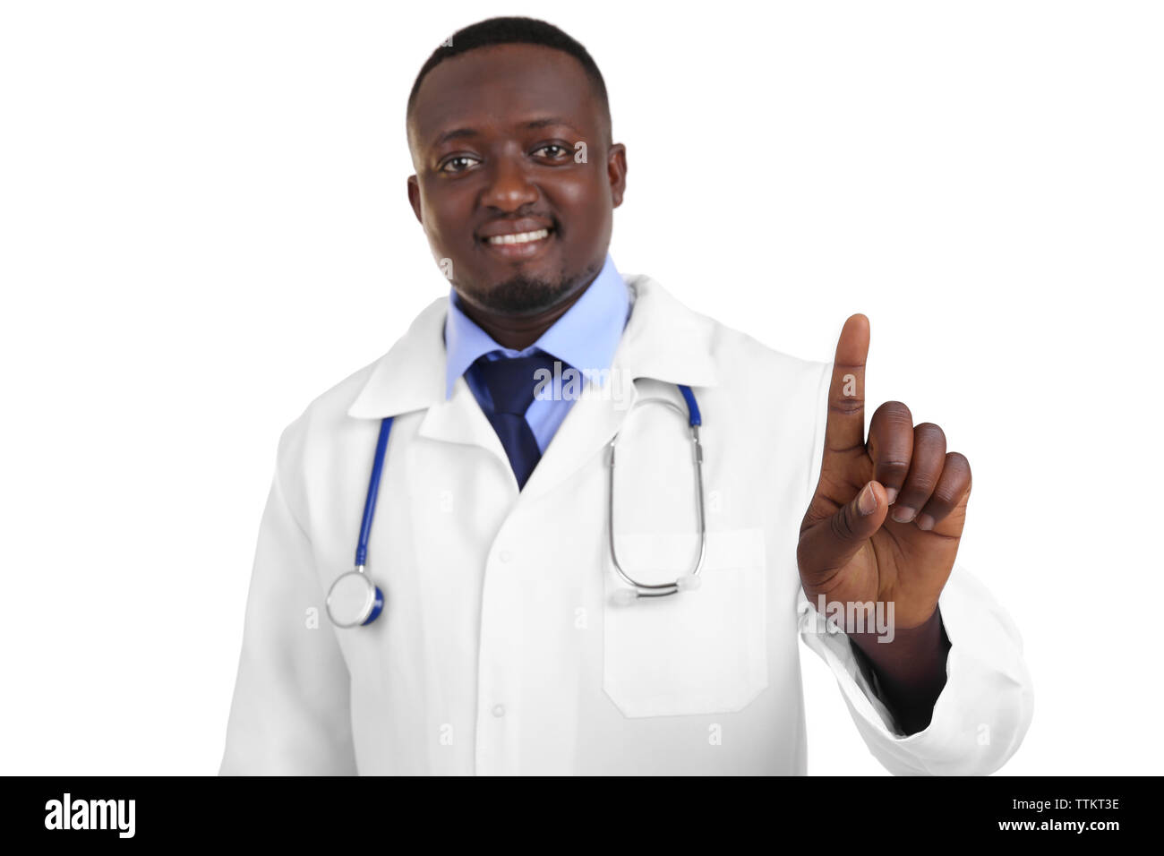 Professional African doctor, isolated on white Stock Photo - Alamy