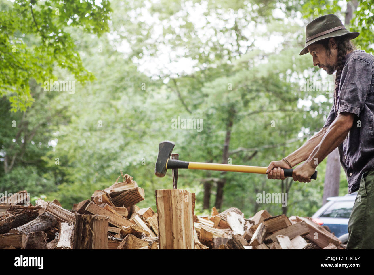Man Chopping Wood