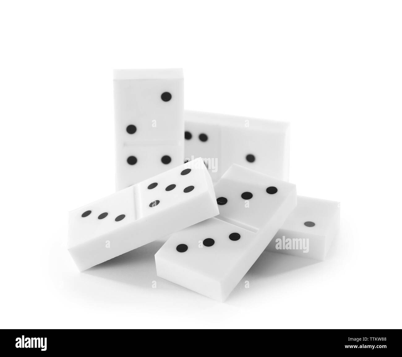 Domino pieces color Black and White Stock Photos & Images - Alamy