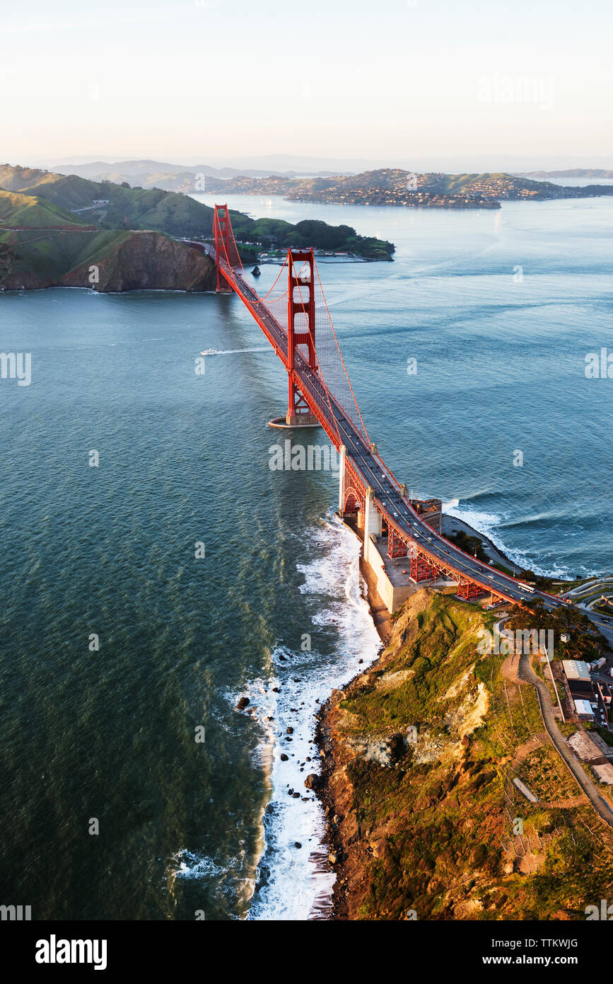 Golden gate bridge over sea sky architecture hi-res stock photography ...