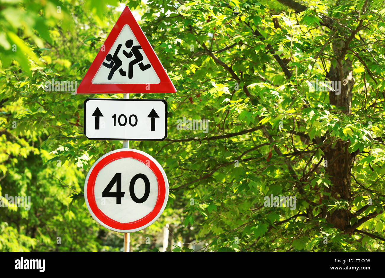 Road sign on street Stock Photo - Alamy
