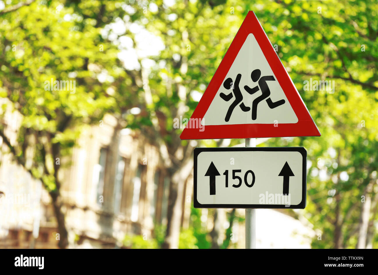 Road sign on street Stock Photo - Alamy