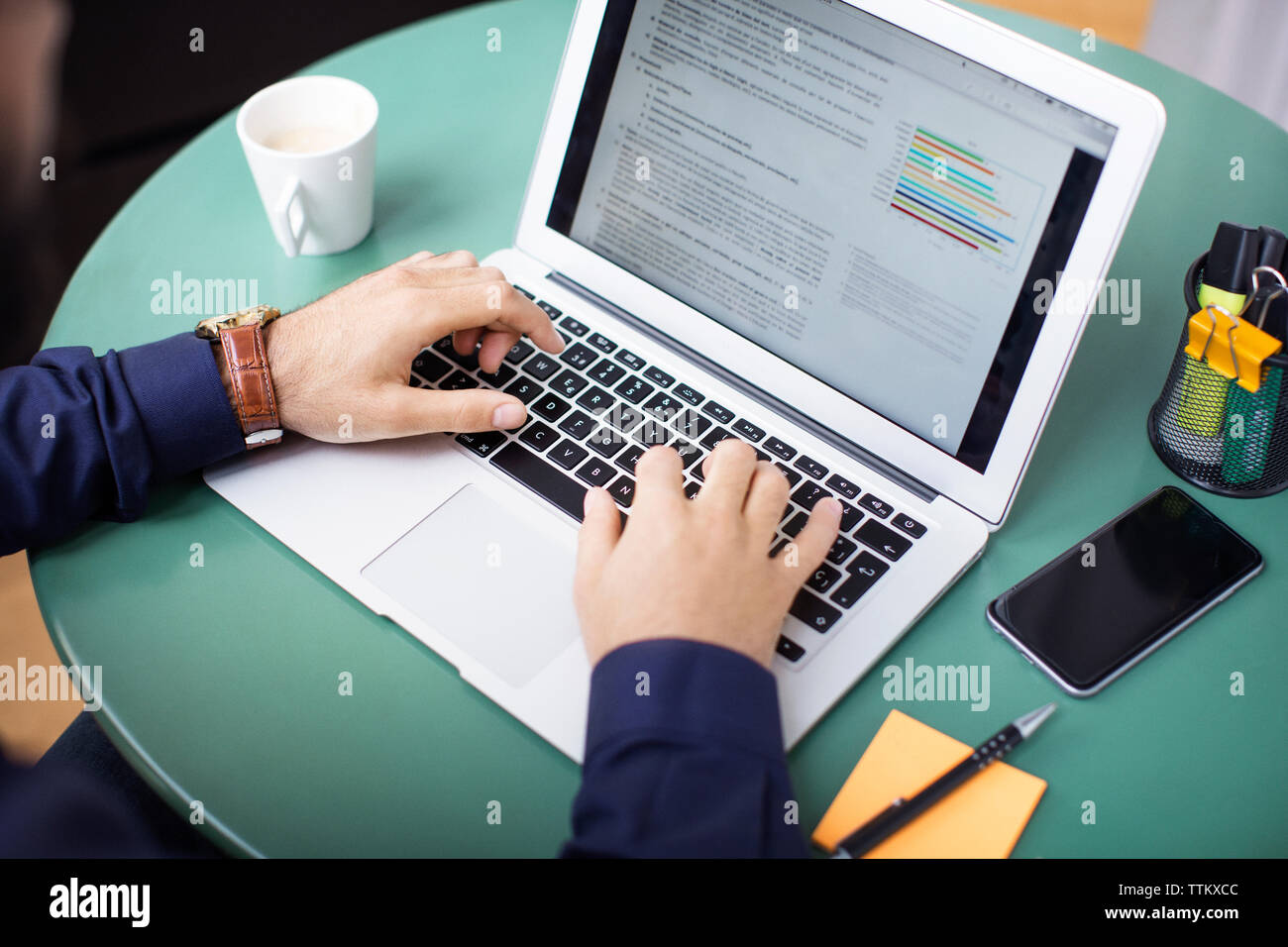 Hands businessman working laptop computer hi-res stock photography and ...