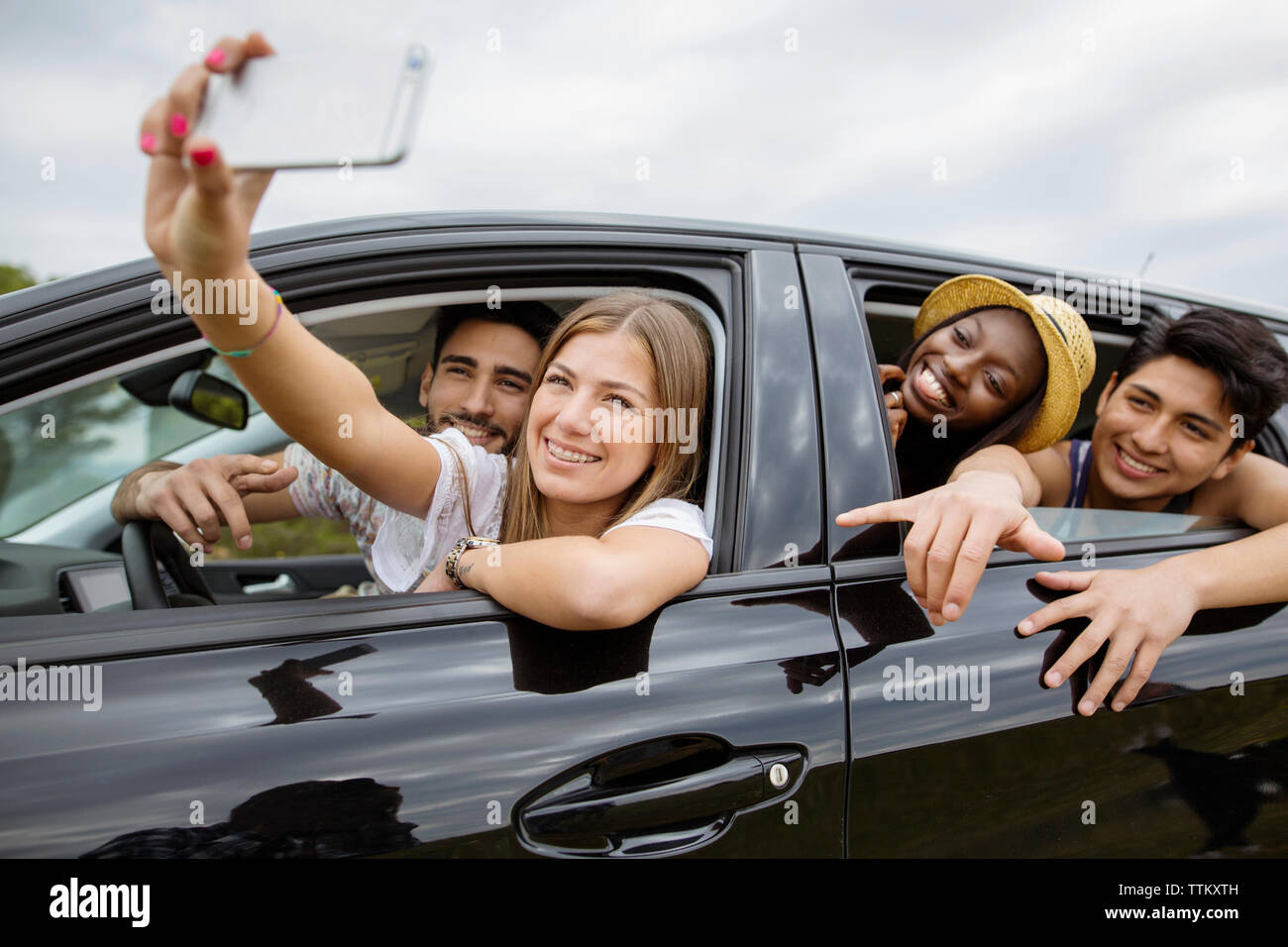 American road trip selfie hi-res stock photography and images - Alamy