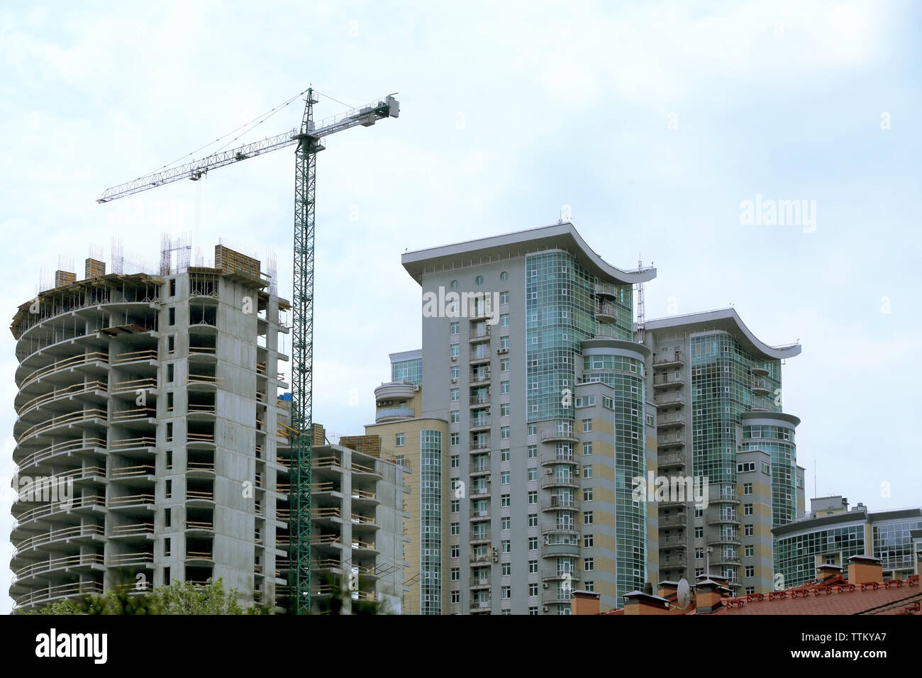 Construction of new building Stock Photo - Alamy
