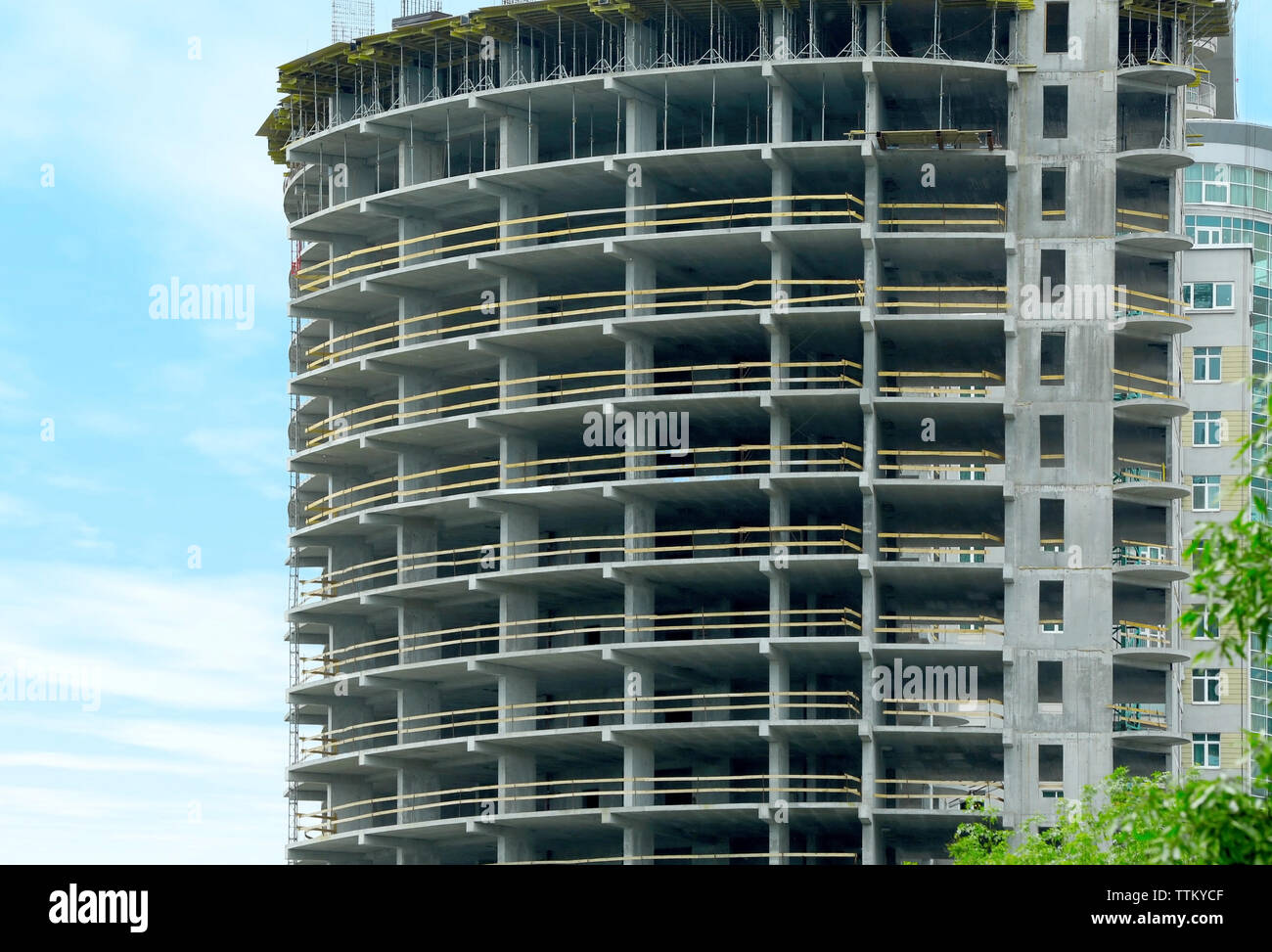 Construction of new building Stock Photo - Alamy