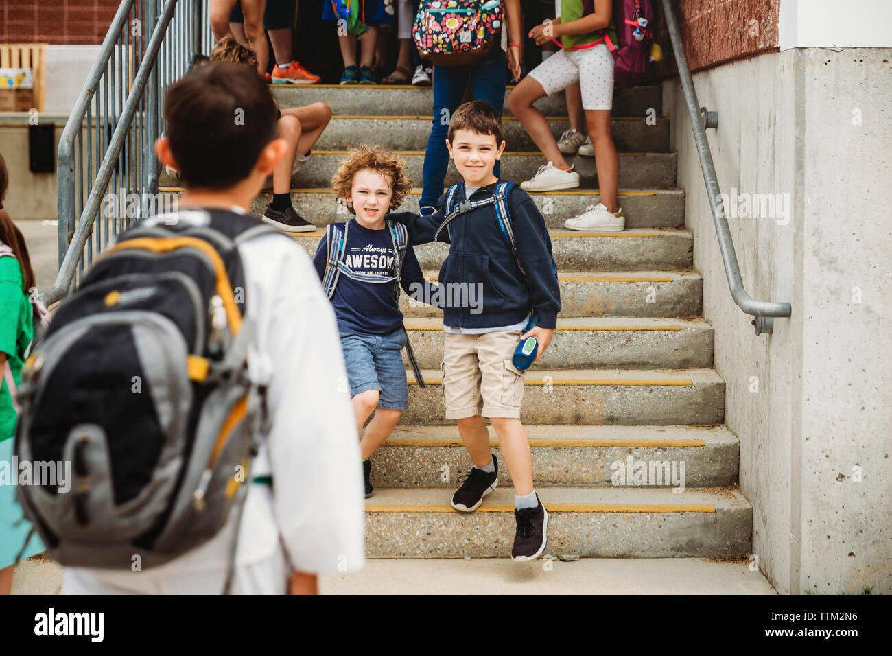 Steps to school hi-res stock photography and images - Alamy