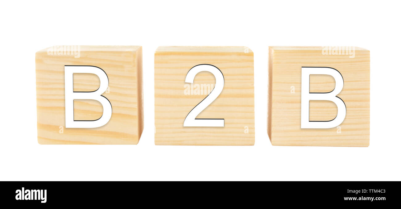 Wooden cubes in a row isolated on white Stock Photo - Alamy