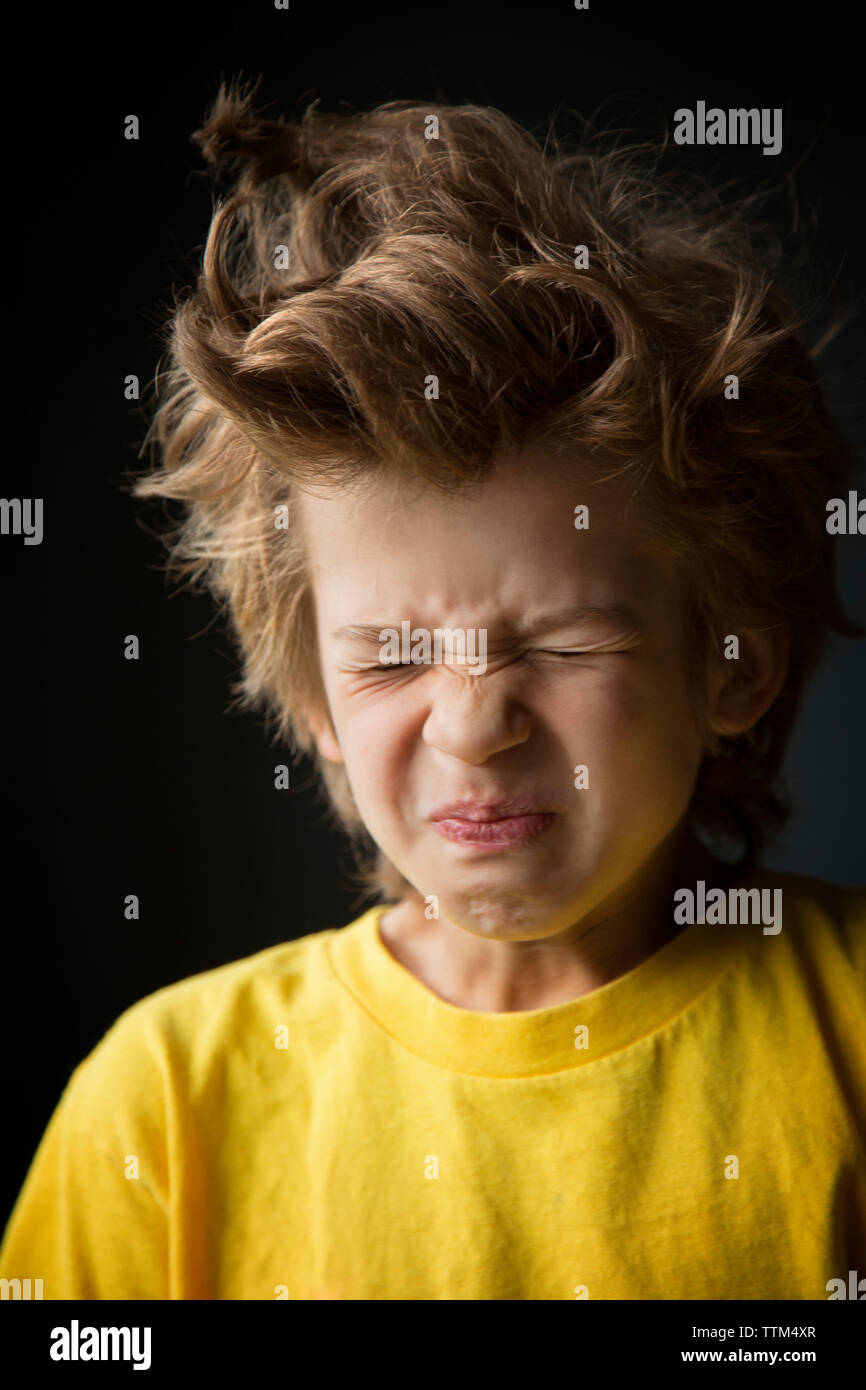 Boy pulling face hi-res stock photography and images - Alamy